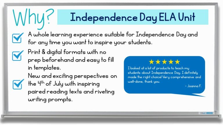 Independence Day Unit - 4th of July Paired Reading, Prompts - Print and ...