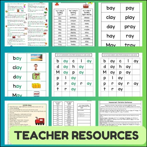 Long A Phonics Activities - Spelling Letter Pattern 'ay' - Worksheets ...