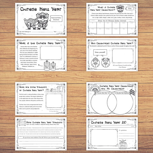 Chinese New Year | Lunar New Year | Mini Book and Craft | Made By Teachers