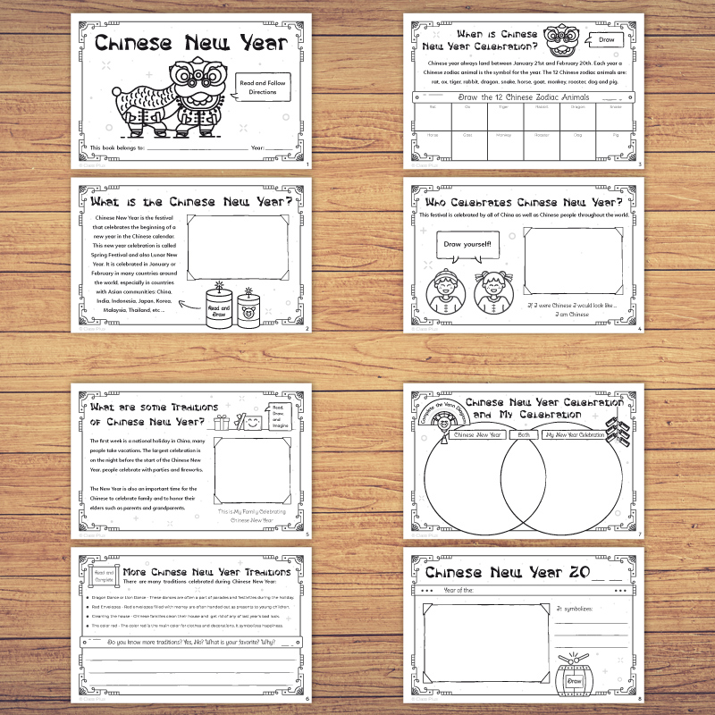 Chinese New Year | Lunar New Year | Mini Book and Craft | Made By Teachers
