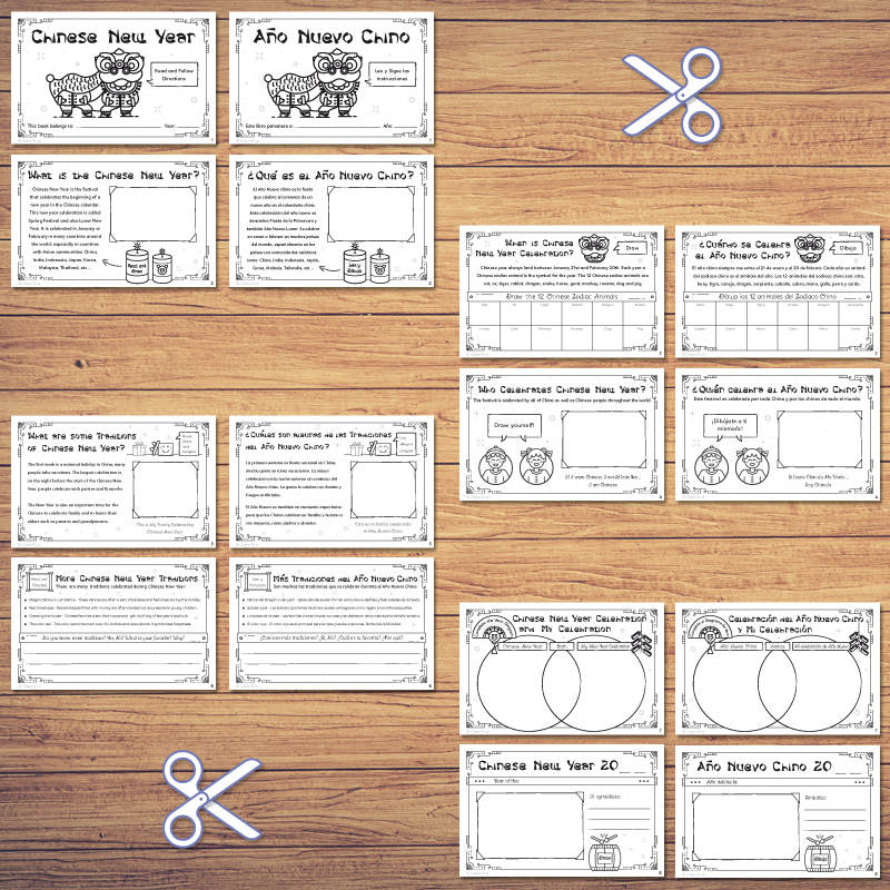 Chinese New Year | Lunar New Year | Mini Book and Craft BUNDLE | Made ...