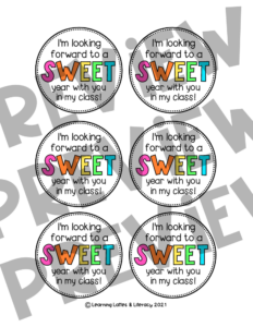 Sweet Back to School Gift Tags Treats Welcome Sweet Year Meet the ...