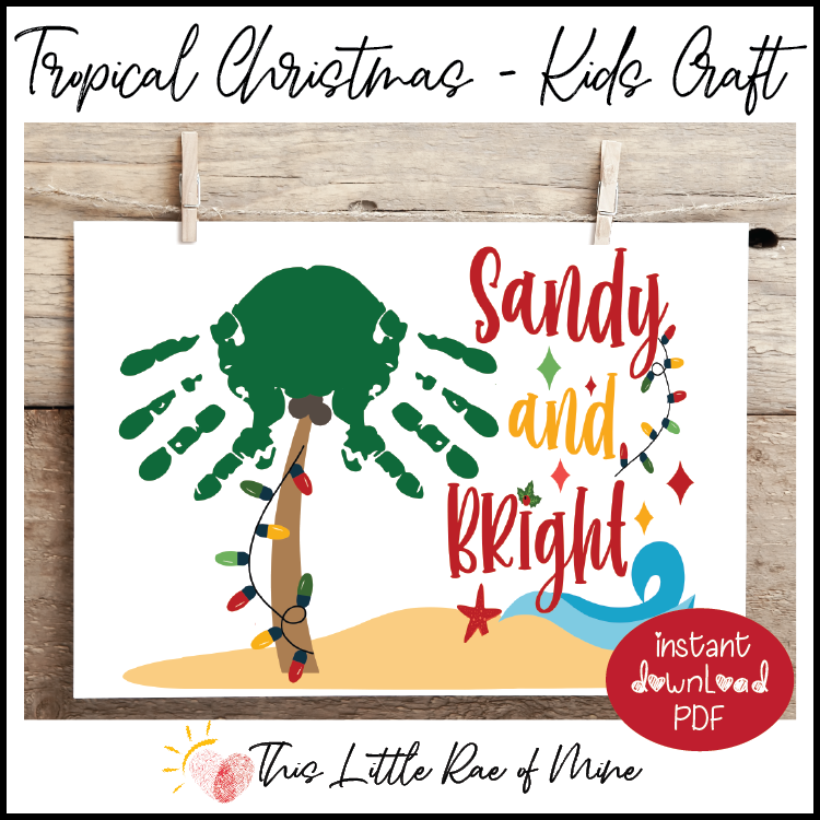Sandy and Bright - tropical Christmas in July - palm tree - Printable ...