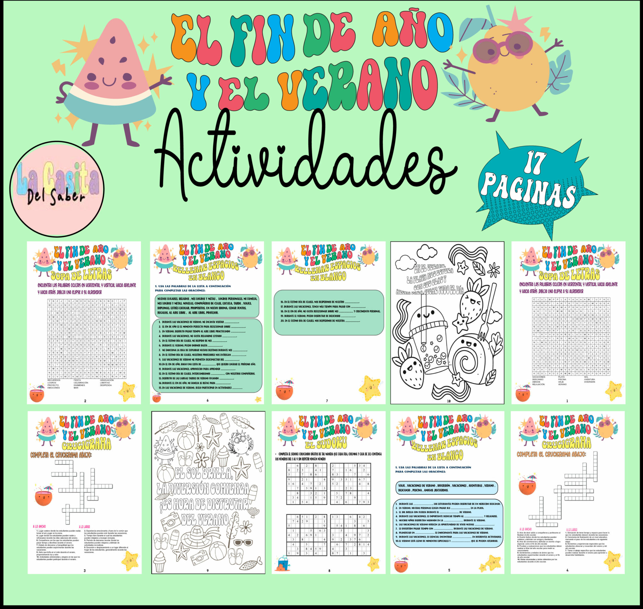 Actividades de caligrafía en verano para niños | SPANISH A to Z Writing ...