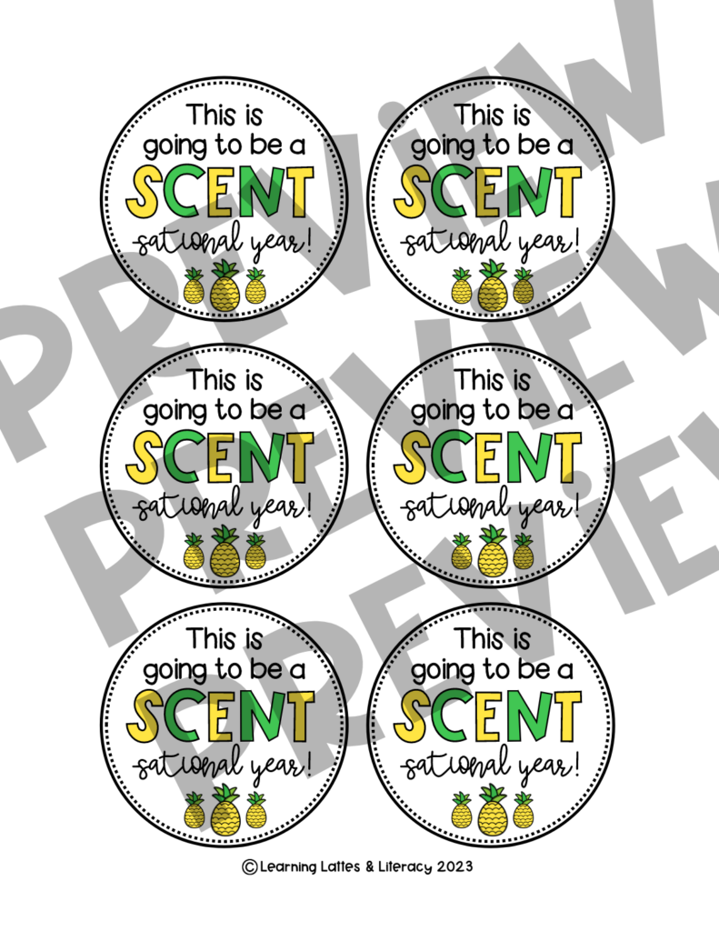 Back to School Gift Tags Scentsational Teacher Gift Tags Candle Lotion ...