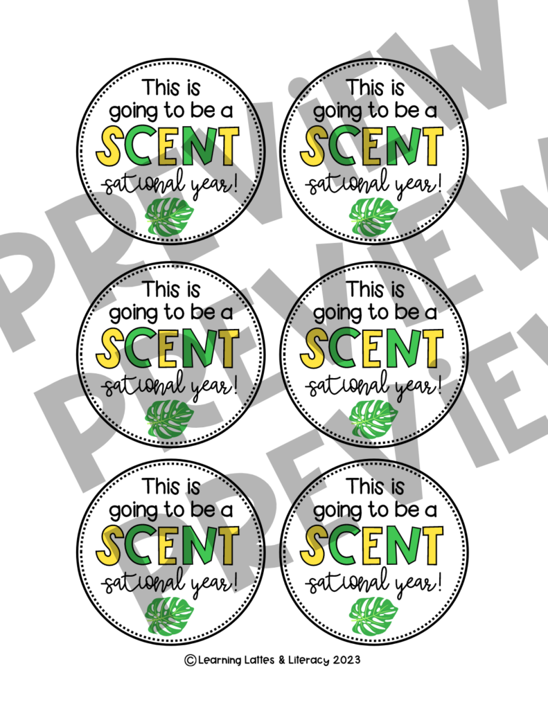 Back to School Gift Tags Scentsational Teacher Gift Tags Candle Lotion ...