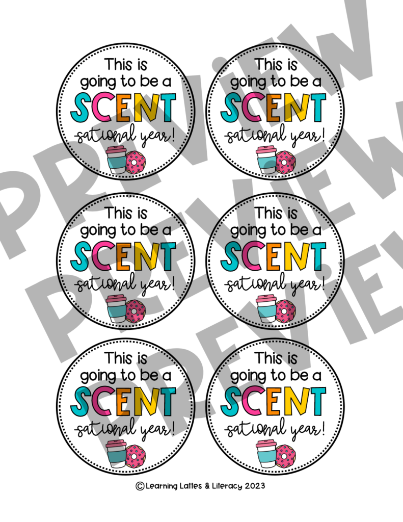 Back to School Gift Tags Scentsational Teacher Gift Tags Candle Lotion ...