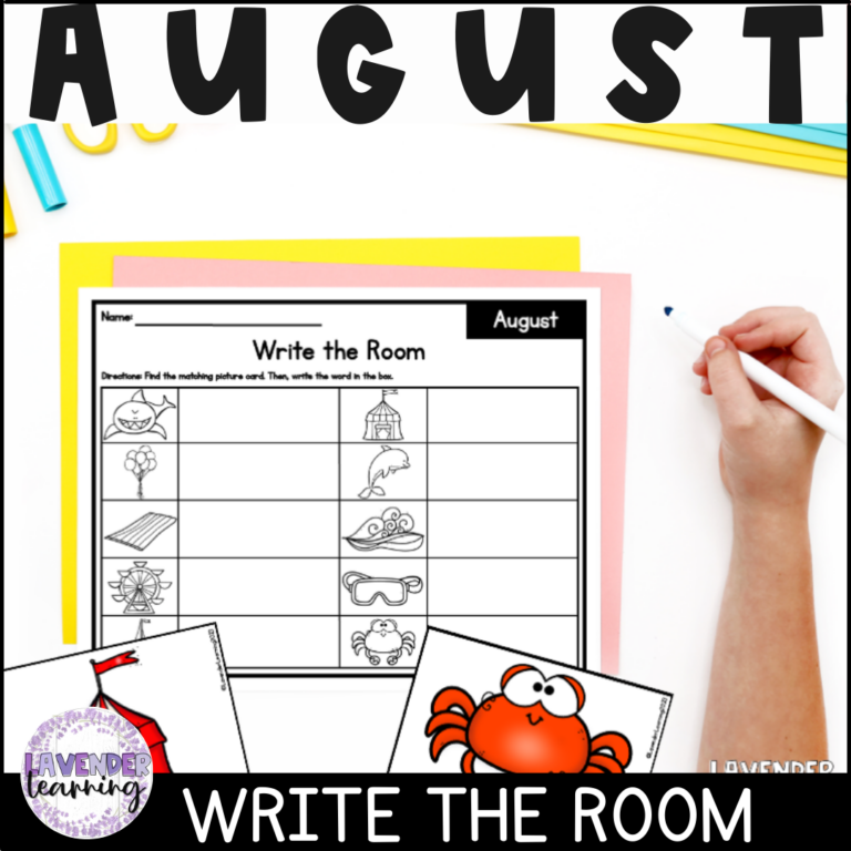 August Write the Room Activity - Summer Write the Room Activity | Made ...