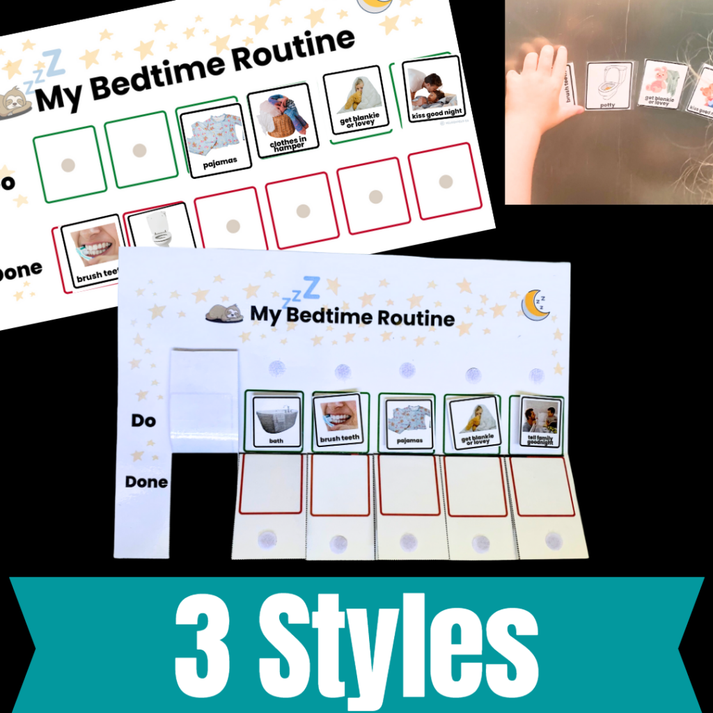 Bedtime Visual Schedule for Nighttime Routine 3 Styles | Made By Teachers