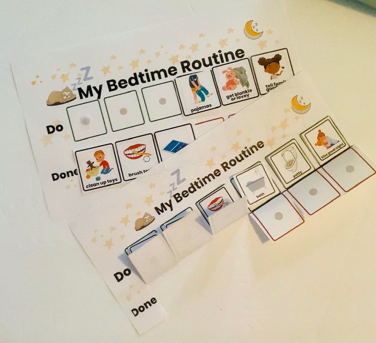 Bedtime Visual Schedule for Nighttime Routine 3 Styles | Made By Teachers