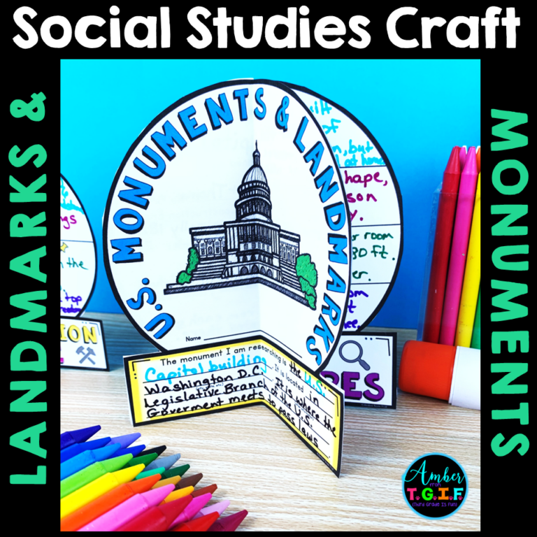 US Monuments & Landmarks Research Social Studies Craft Project | Made ...