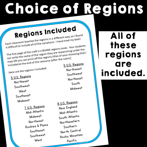 US Regions Research Social Studies Craft Project | Made By Teachers