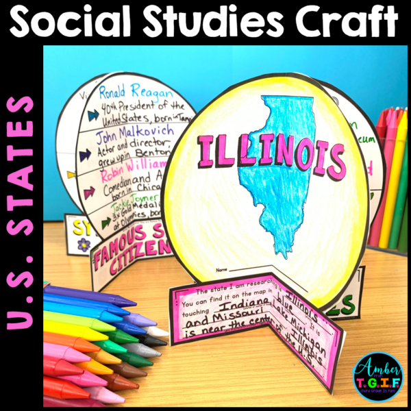 US States Research Social Studies Craft Project | Made By Teachers