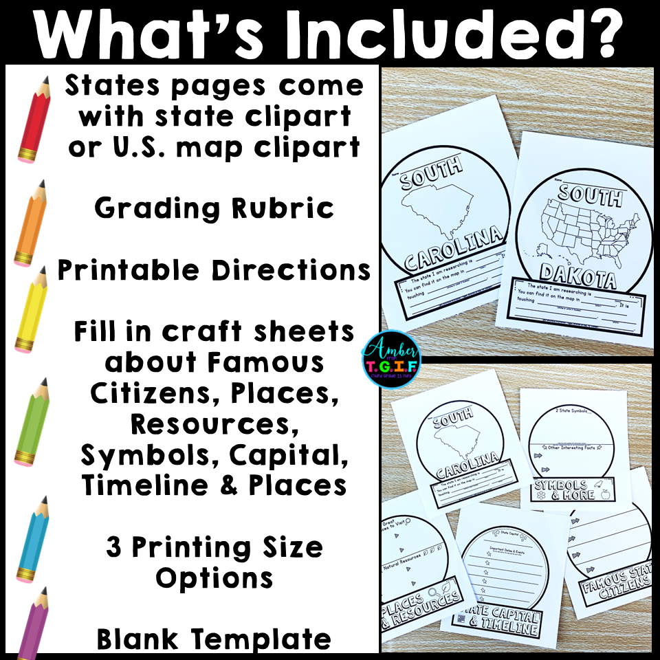 US States Research Social Studies Craft Project | Made By Teachers