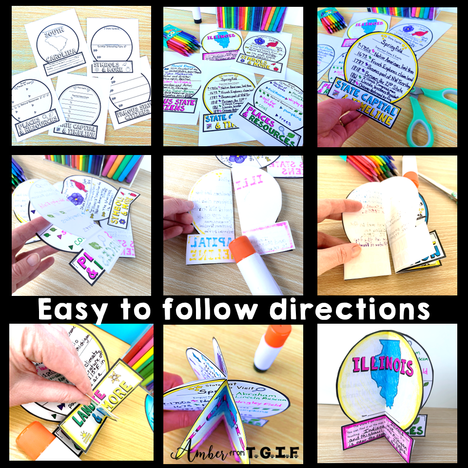 US States Research Social Studies Craft Project | Made By Teachers