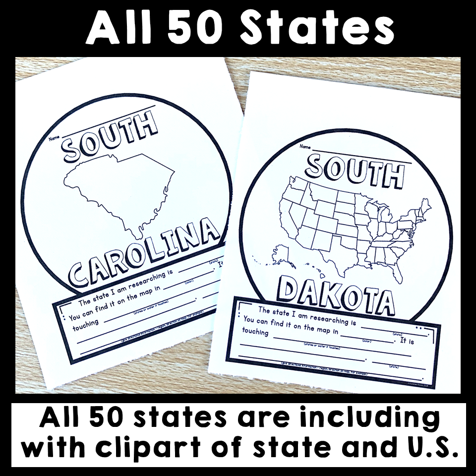 US States Research Social Studies Craft Project | Made By Teachers