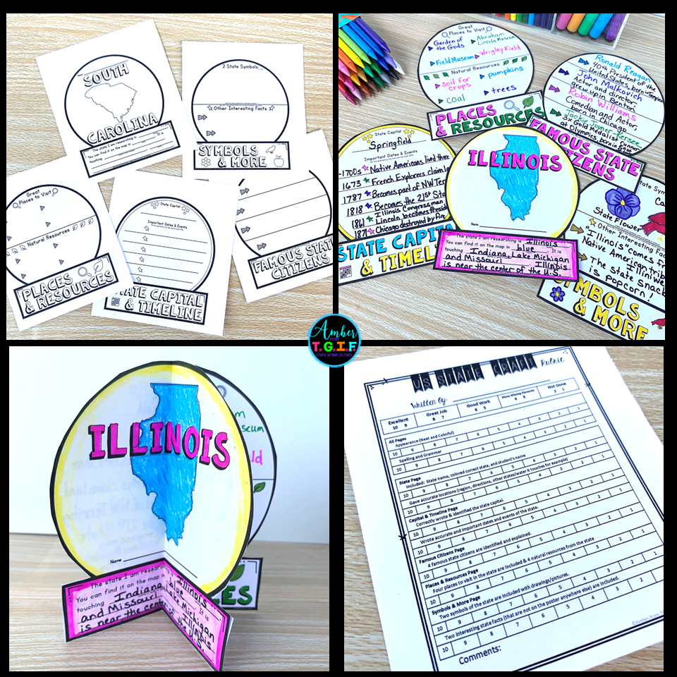 US States Research Social Studies Craft Project | Made By Teachers