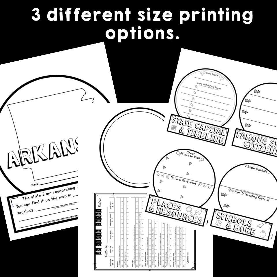 US States Research Social Studies Craft Project | Made By Teachers