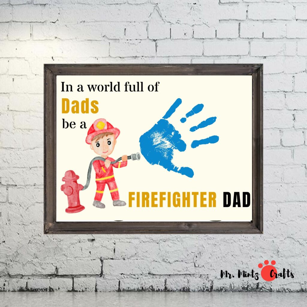 Fireman Handprint Card | Father’s Day Craft | Made By Teachers