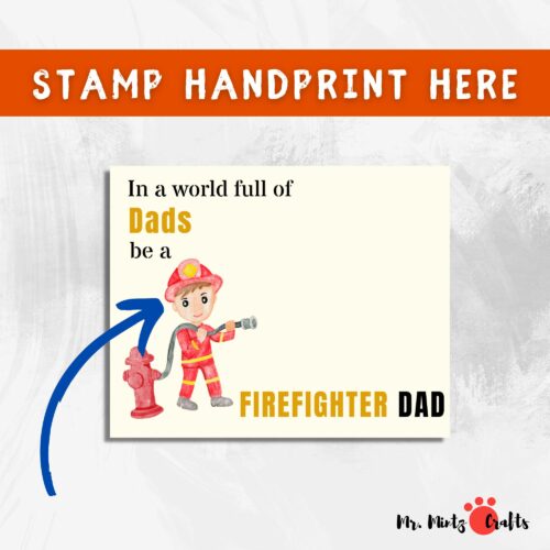 Fireman Handprint Card | Father’s Day Craft | Made By Teachers
