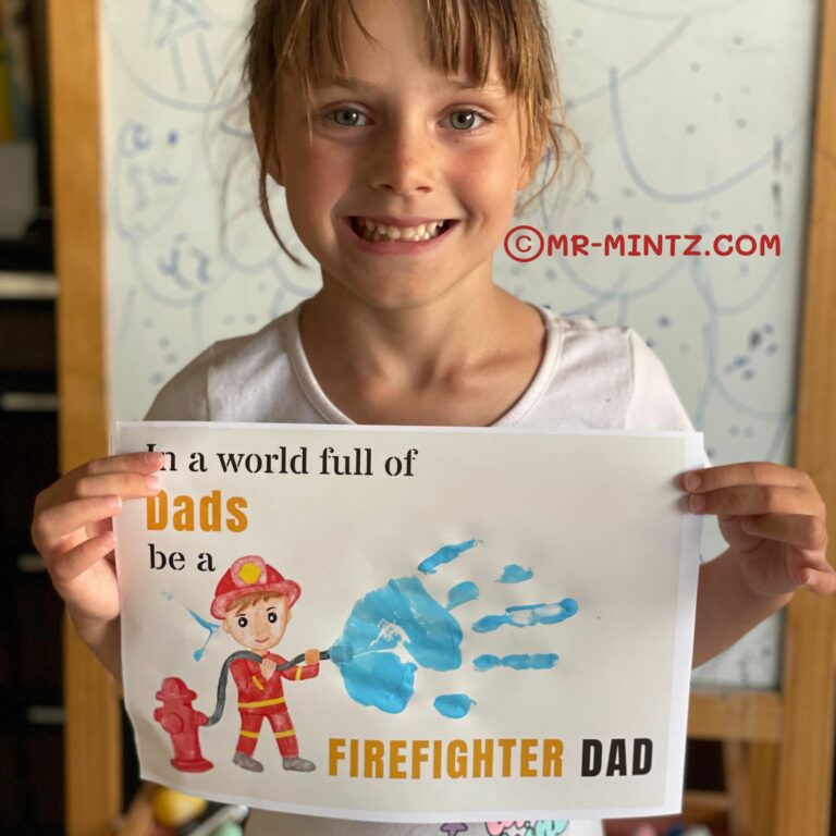 Fireman Handprint Card | Father’s Day Craft | Made By Teachers