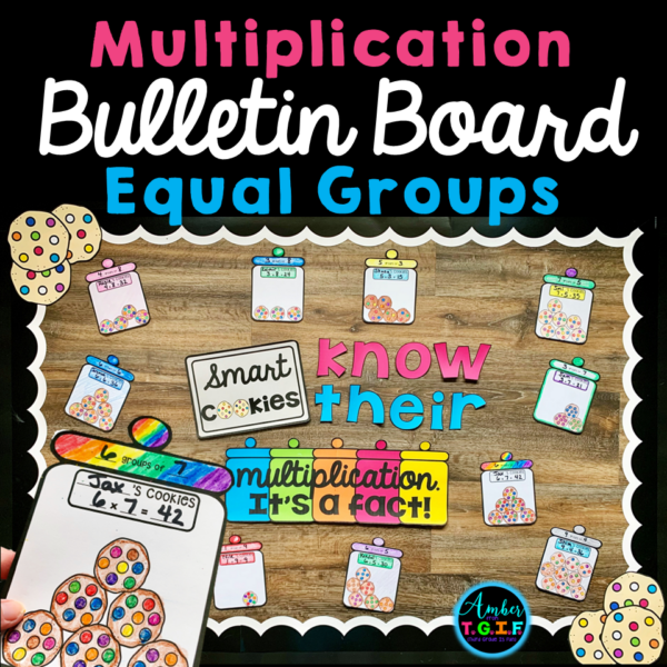 Multiplication Practice Math Craft Bulletin Board | Equal Groups ...