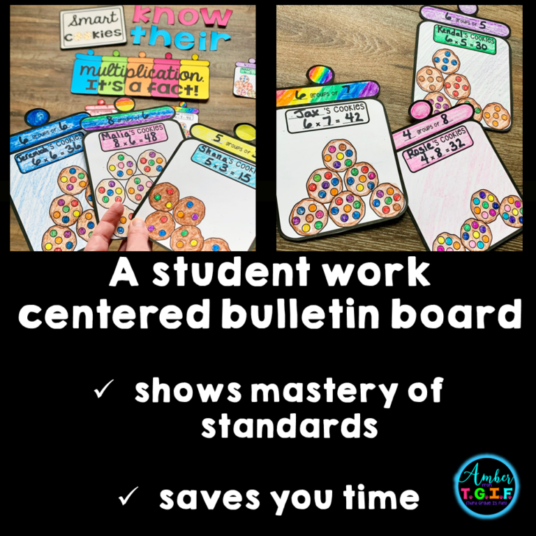 Multiplication Practice Math Craft Bulletin Board | Equal Groups ...