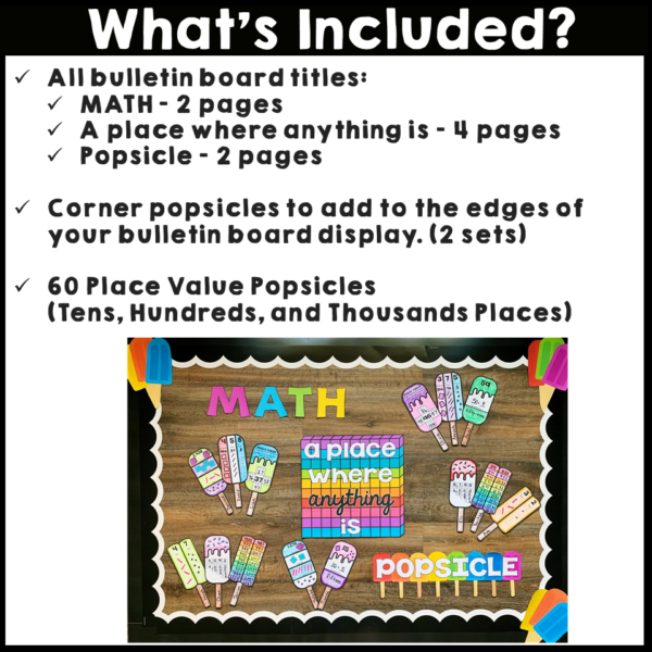 Place Value Craft and Math Bulletin Board - Made By Teachers