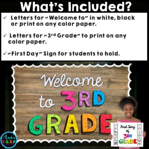 Back to School 3rd Grade Bulletin Board | Classroom Decor | Made By ...