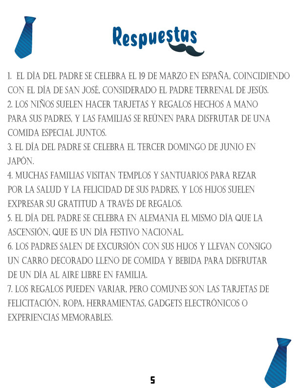 el Día del Padre Pasaje- Fathers Day Reading and Comprehension Passage ...
