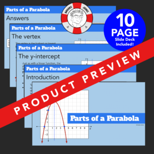 Parts of a Parabola: Guided Notes, Slide Presentation and BONUS Poster ...