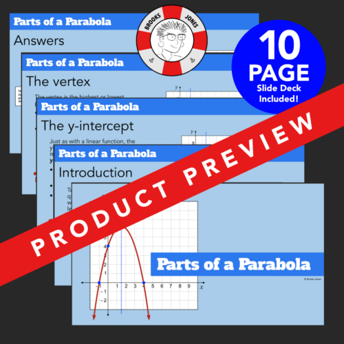 Parts of a Parabola: Guided Notes, Slide Presentation and BONUS Poster ...