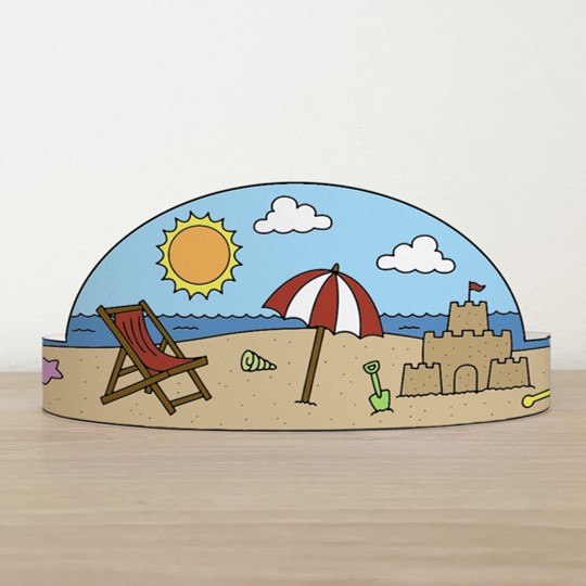 Beach Summer Paper Crown Headband Printable Costume Spring Craft ...