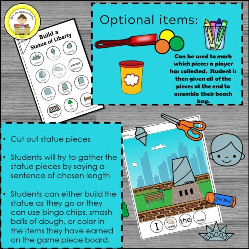 Patriotic Speech Therapy Build a Statue of Liberty to Increase Sentence ...