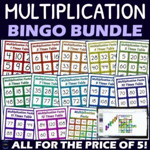 Times Tables Activity BUNDLE - Multiplication Facts Bingo Games | Made ...