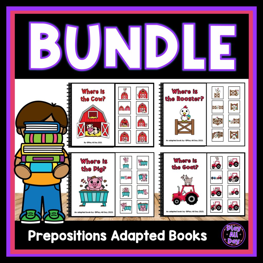 Farm Prepositions BUNDLE Adapted Books and Flash Cards | Interactive ...