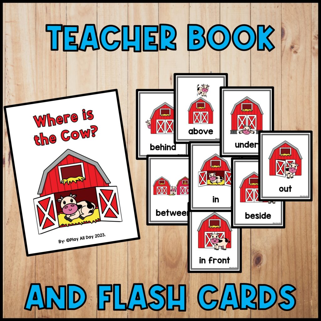 Farm Prepositions BUNDLE Adapted Books and Flash Cards | Interactive ...