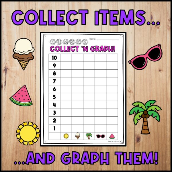 Summer Graphing Board Game | Sorting and Bar Graphs | Made By Teachers