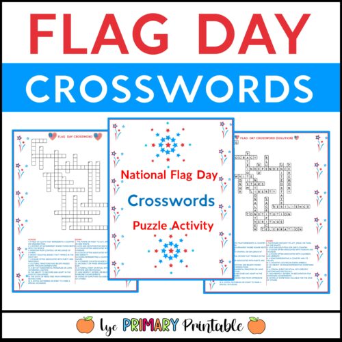 National Flag Day Crosswords Puzzle Activity | Made By Teachers