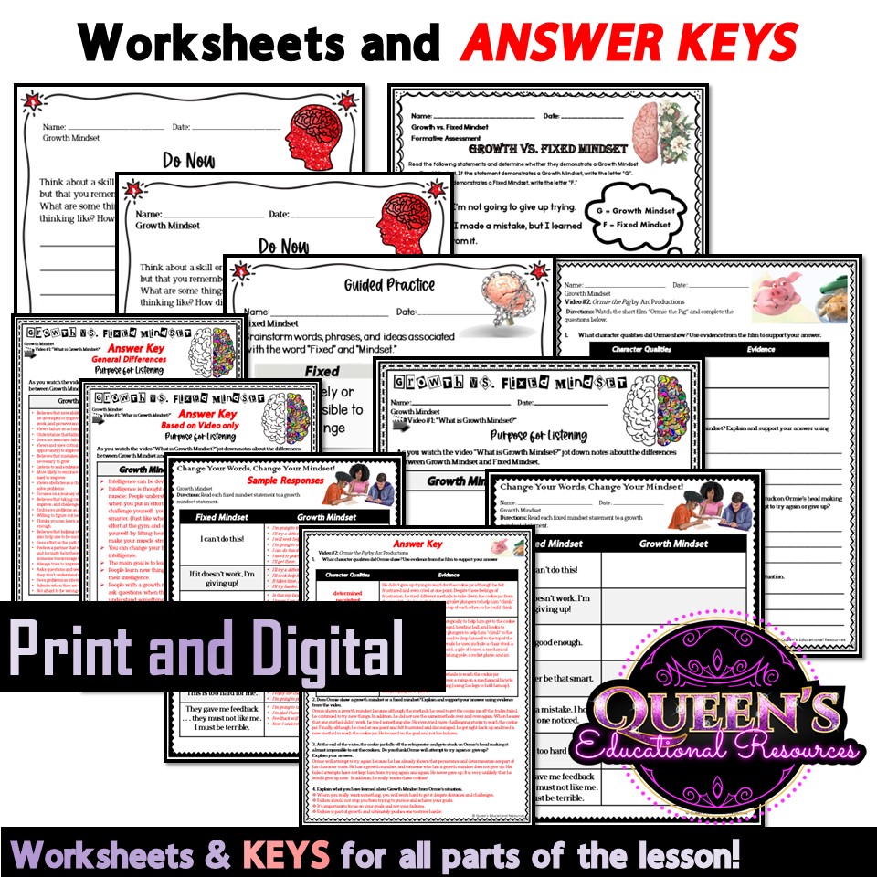 Growth Mindset Lesson | Growth Mindset Activities | Growth Mindset ...