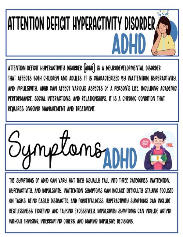 Mental Health Awareness Reading Comprehension Passages Activities ADHD ...