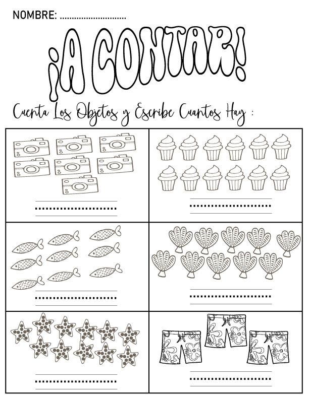 Spanish Math Summer Review | Repaso de Matemáticas temáticas de verano ...