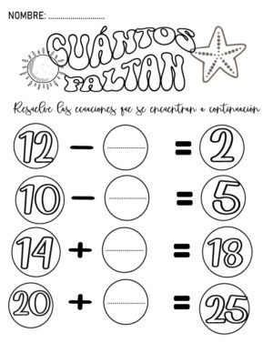 Spanish Math Summer Review | Repaso de Matemáticas temáticas de verano ...