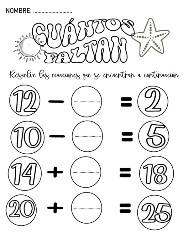 Spanish Math Summer Review | Repaso de Matemáticas temáticas de verano ...
