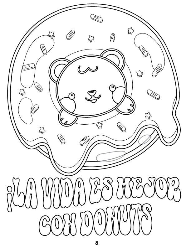 Donut Day Coloring Pages & Sheets (Spanish)| páginas para colorear de ...