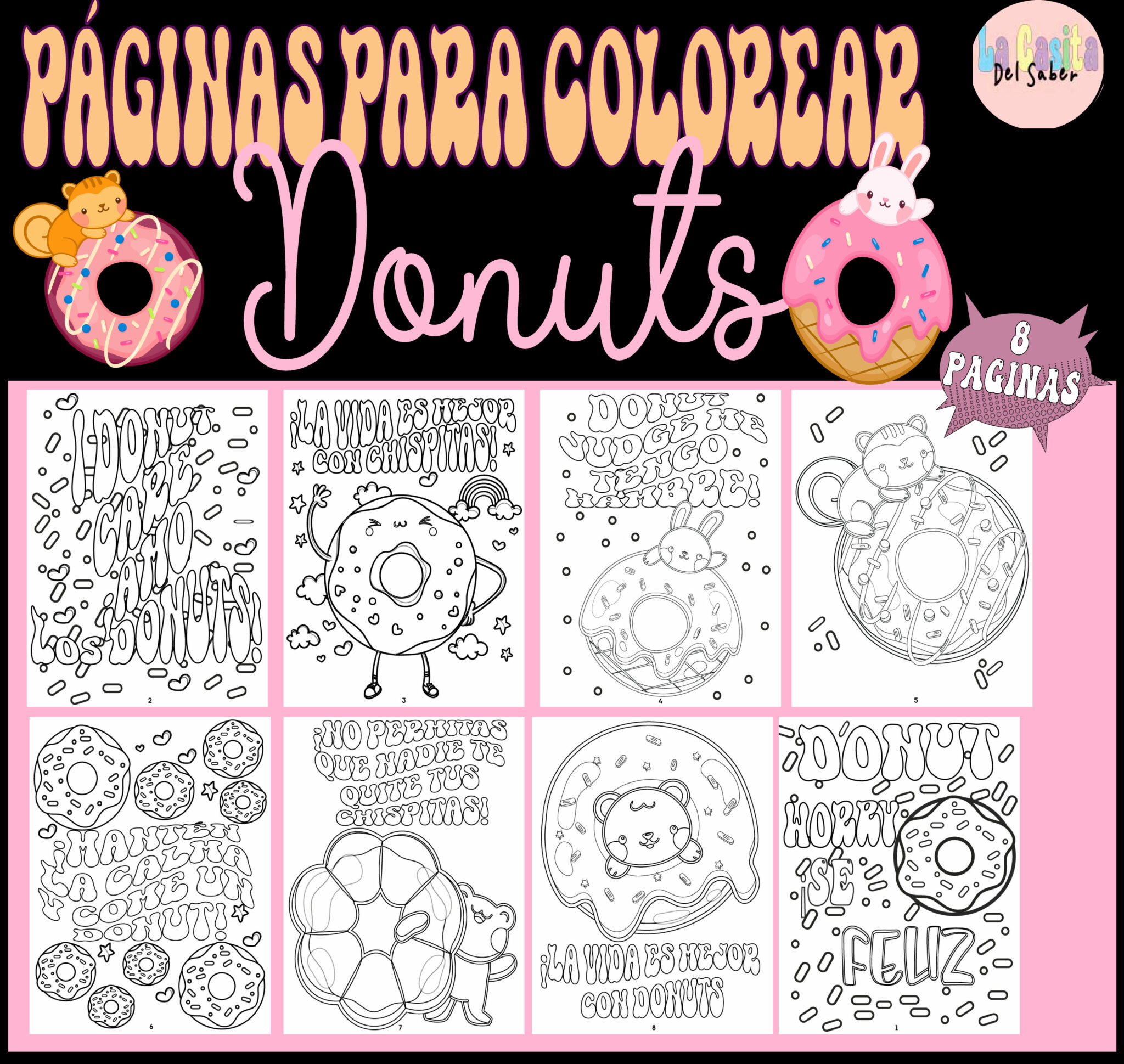 Safari Selva Animales Hojas para colorear|Safari Jungle Coloring Pages ...