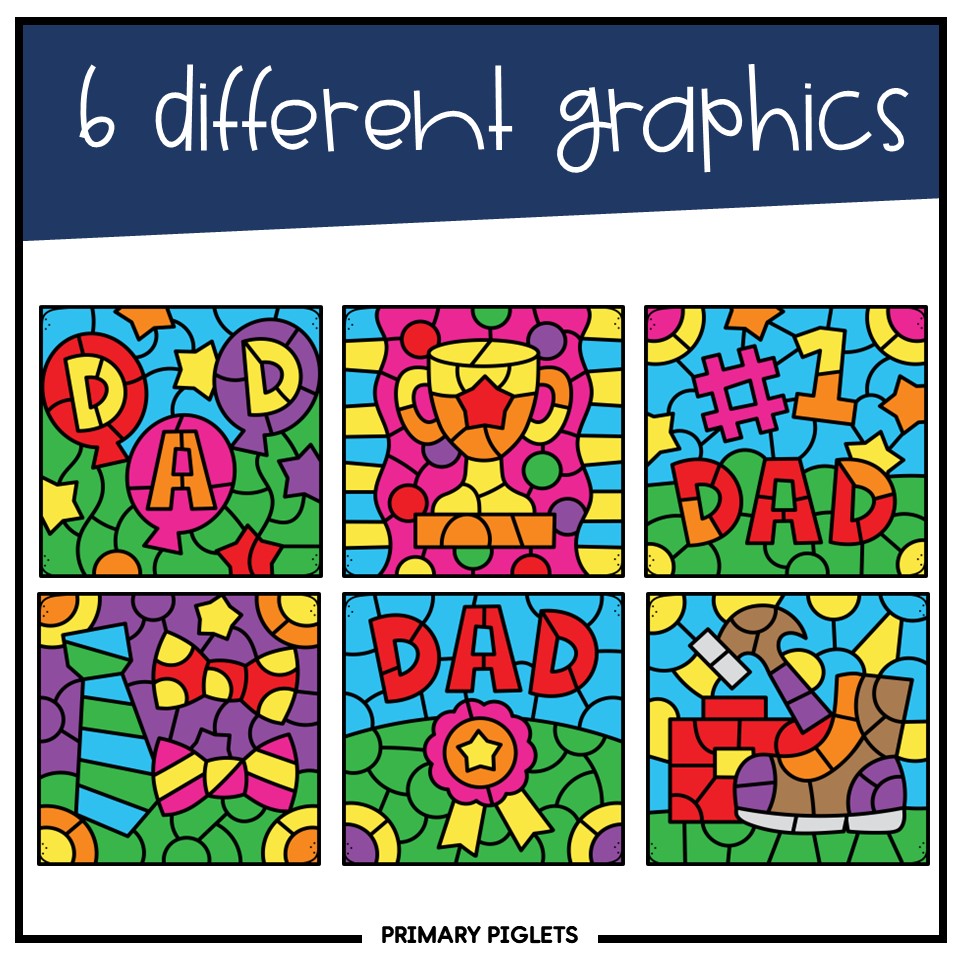 Father's Day Color by Number Code Addition to 10 and 20 - Made By Teachers