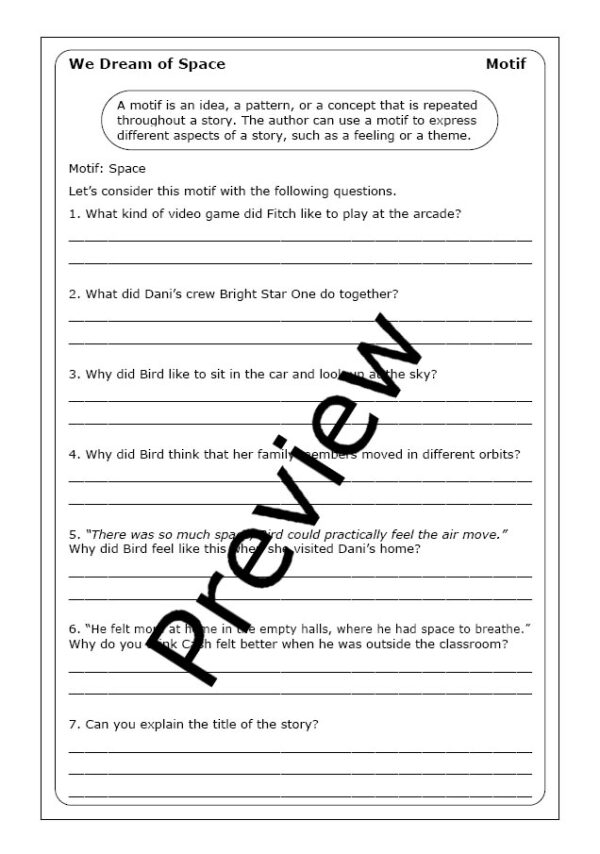 Erin Entrada Kelly "We Dream of Space" worksheets - Made By Teachers