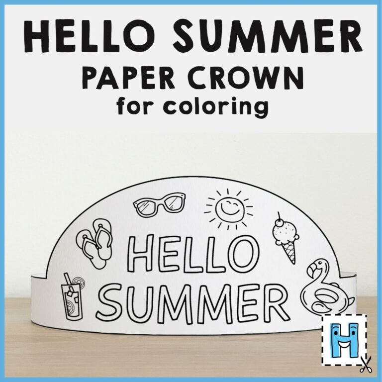 Dog Ears Crown Headband Printable Coloring Craft | Made By Teachers