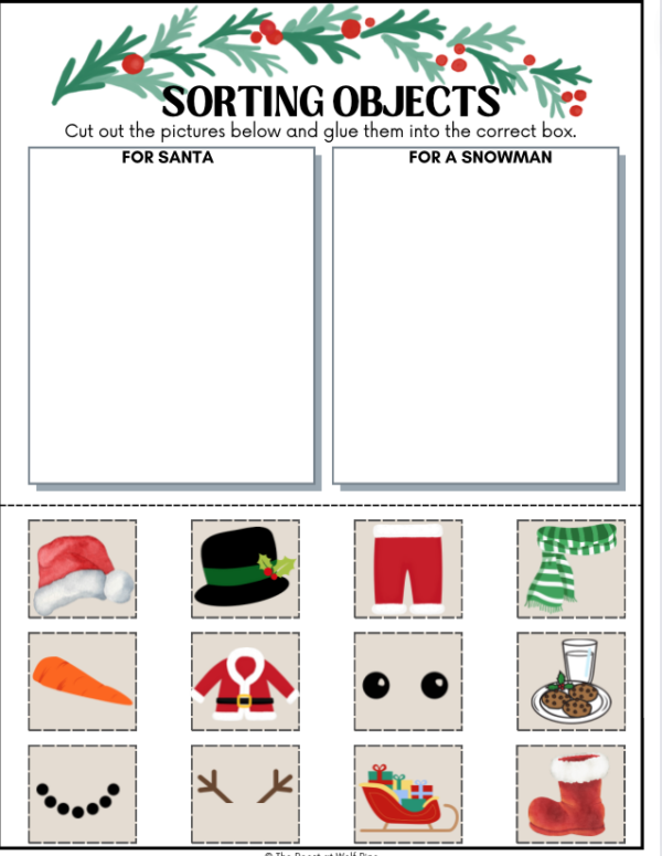 CHRISTMAS WORKSHEETS Kindergarten - First Grade, Homeschool, Education ...